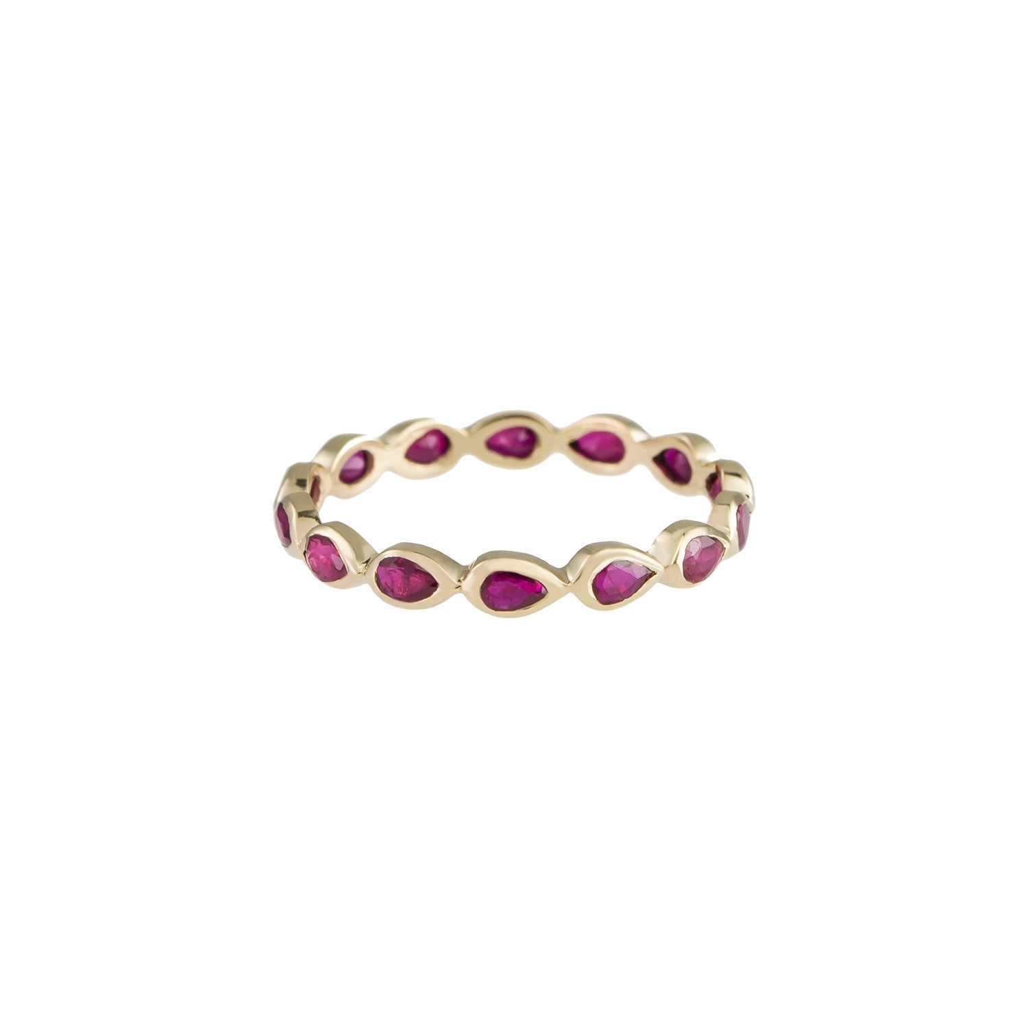 Pear Cut Gemstone Eternity Ring – metier by tomfoolery