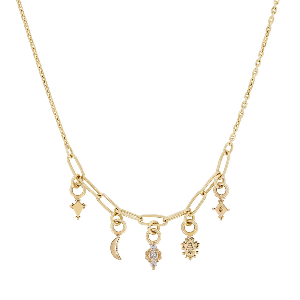 Eiffel Detail Dala Bold Diamond Necklace