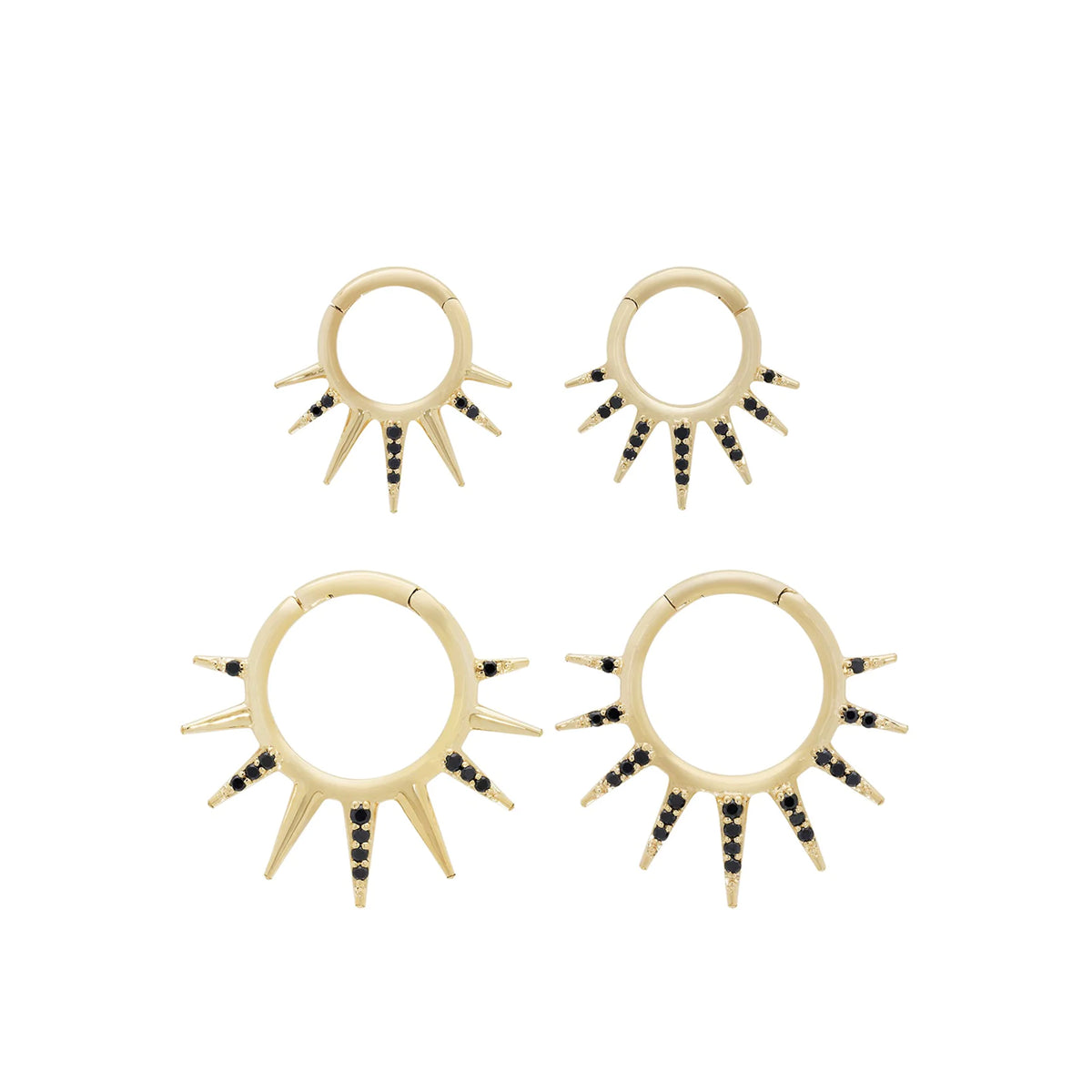 Split Point Clicker Hoop Black Diamond – metier by tomfoolery