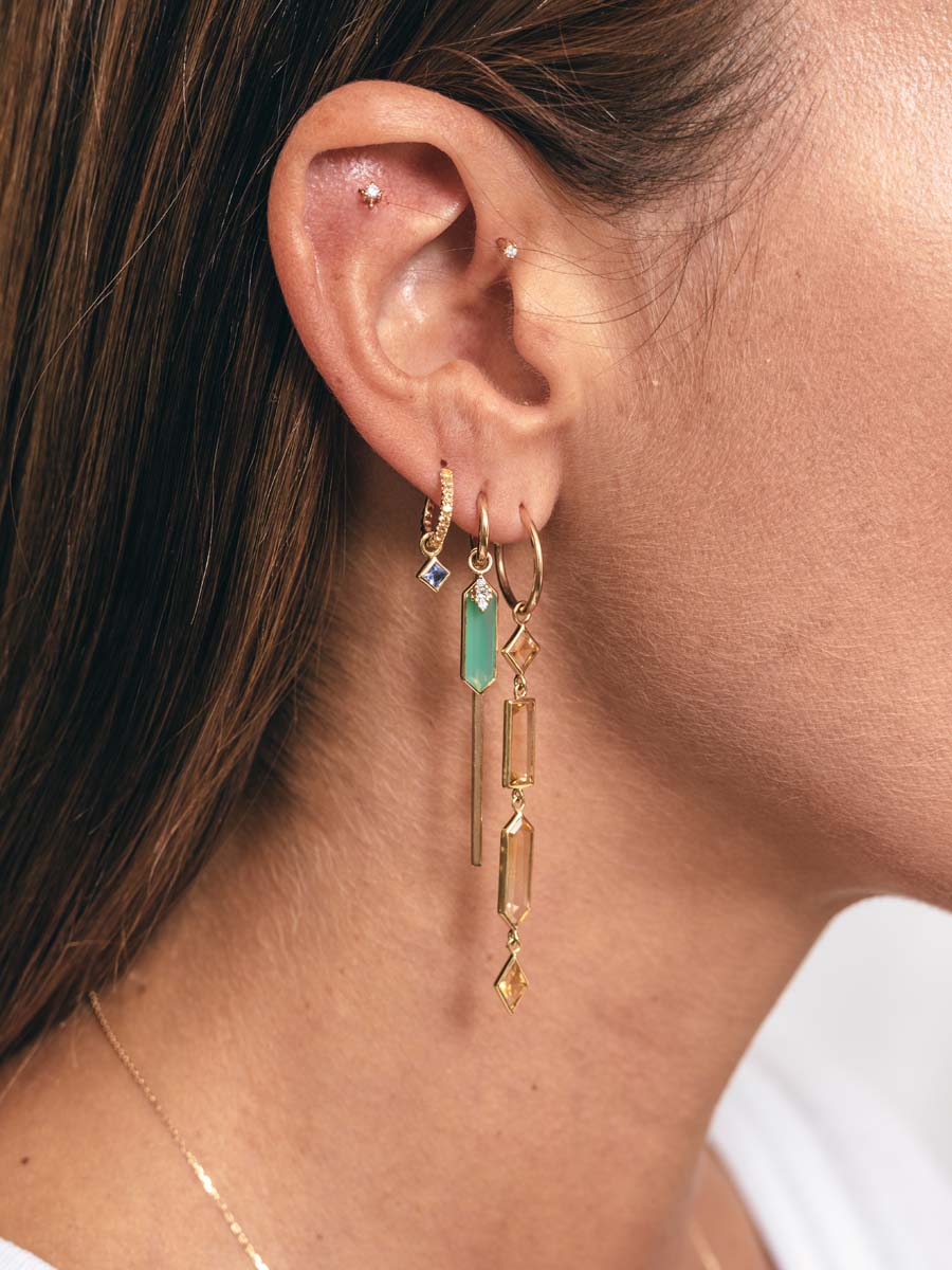 Citrine Mixed Cut Hexa Long Plaque – metier by tomfoolery