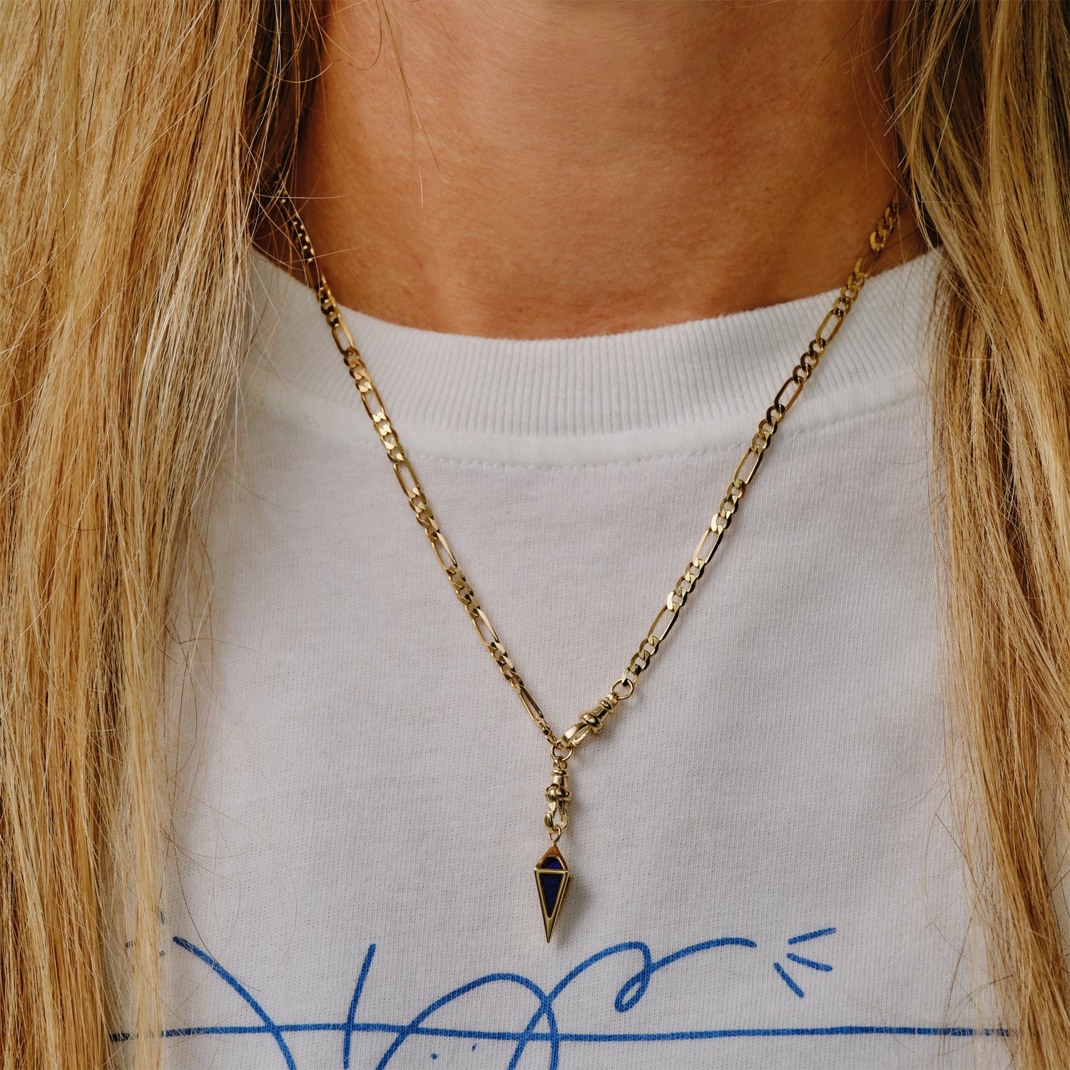 London Flats Short Lapis Pendulum – metier by tomfoolery