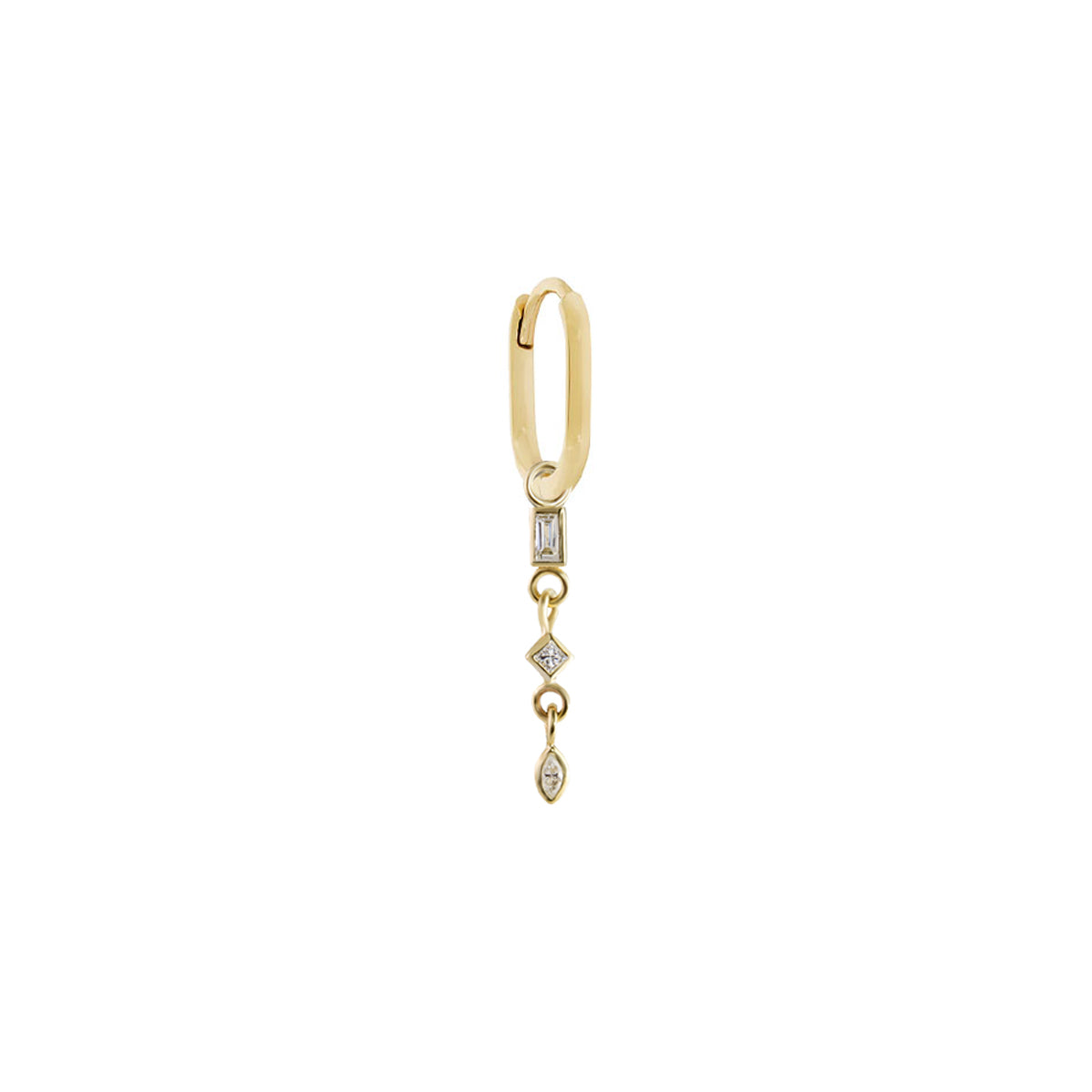 Oval Mixed Cut Diamond Clicker – metier by tomfoolery