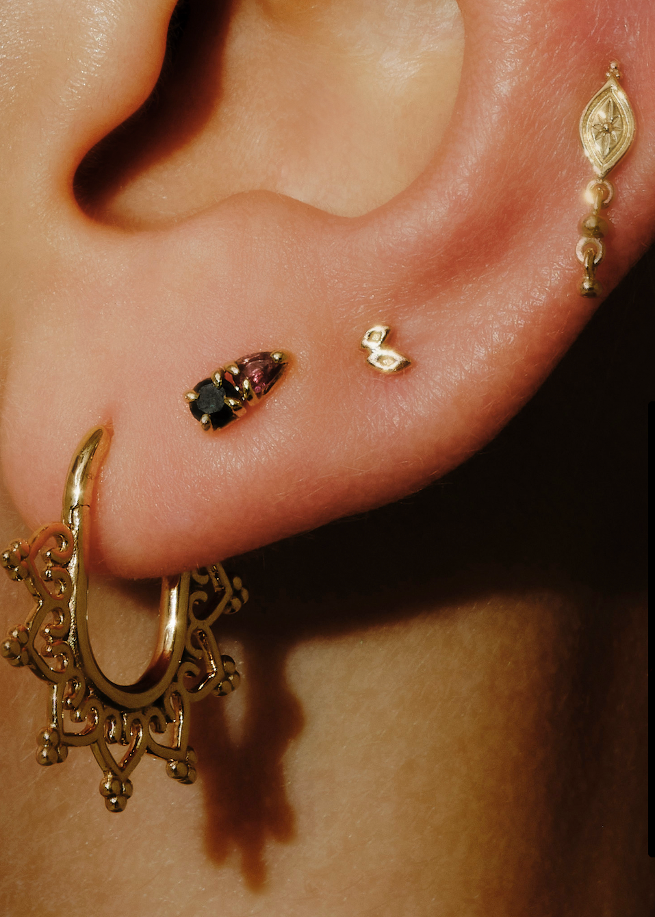 Multi Claw Duo Gemstone Studs – metier by tomfoolery