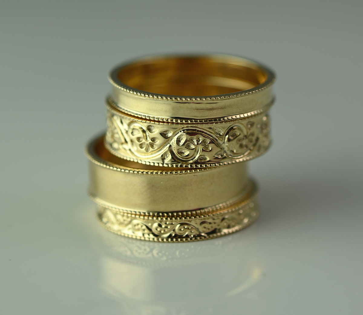 Dala Narrow Milgrain Edged Band – metier by tomfoolery